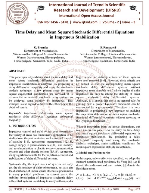 Time Delay And Mean Square Stochastic Differential Equations In