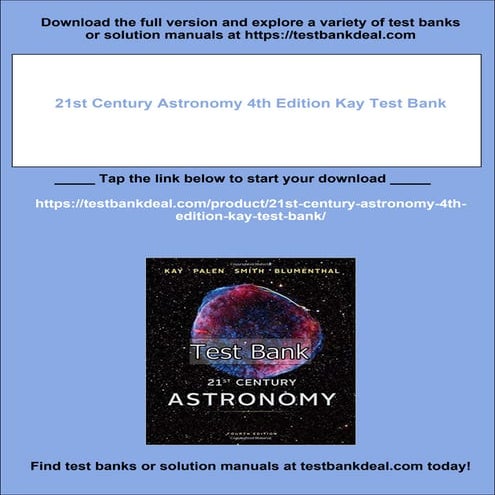 21st Century Astronomy 4th Edition Kay Test Bank | PDF