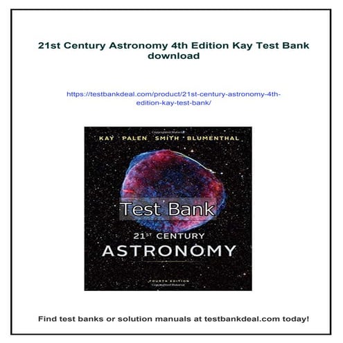 21st Century Astronomy 4th Edition Kay Test Bank | PDF
