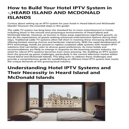 How to Build Your Hotel IPTV System in -，HEARD ISLAND AND MCDONALD ...