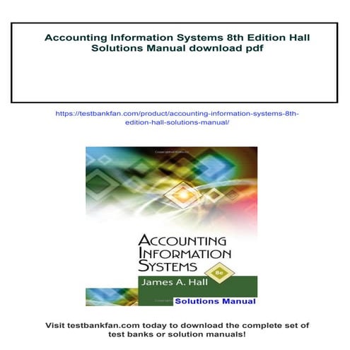 Accounting Information Systems 8th Edition Hall Solutions Manual | PDF