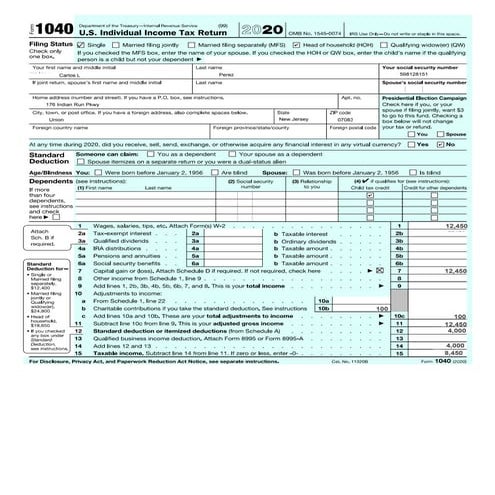 1040 form.pdf | Business Accounting & Finance | Business