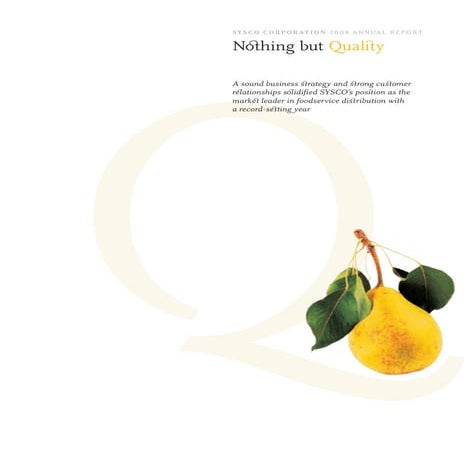 sysco Annual Reports2008 | PDF
