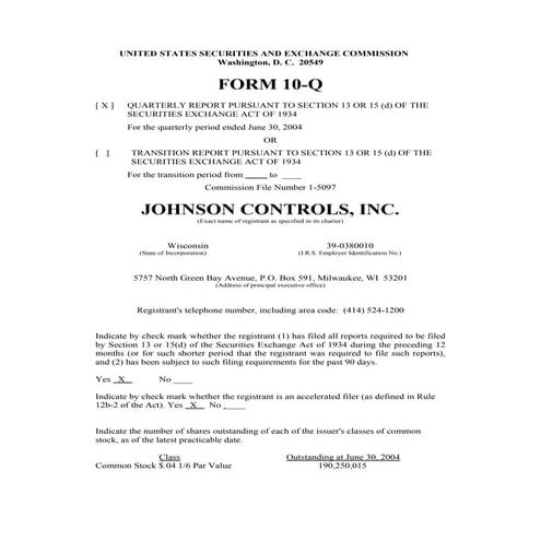 johnson controls | PDF