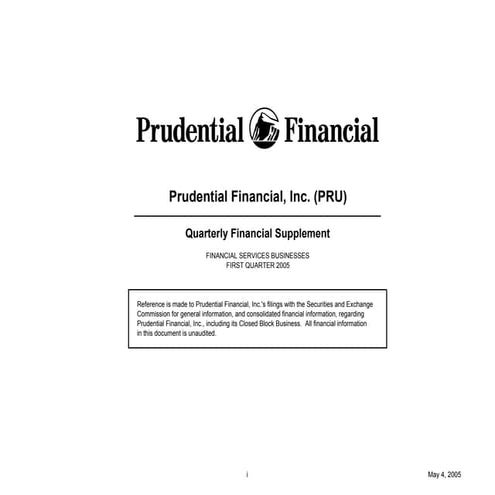 prudential financial 1Q04 QFS | PDF