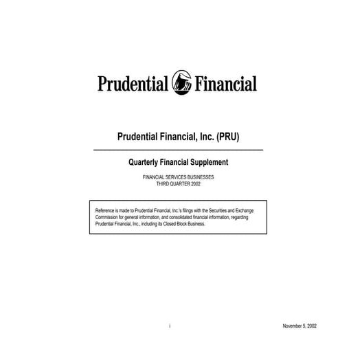 prudential financial 3Q02 QFS | PDF