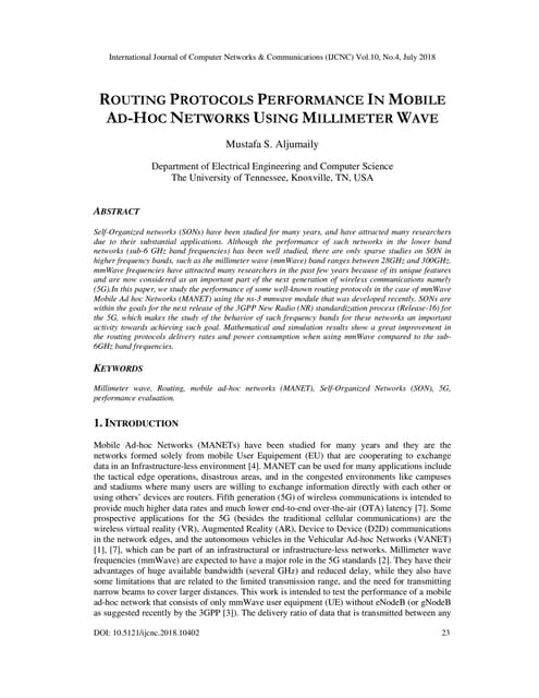 A Specific Routing Protocol For Flying Adhoc Network Pdf Computer Networking Computing