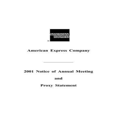 american express Proxy Statements2001 | PDF