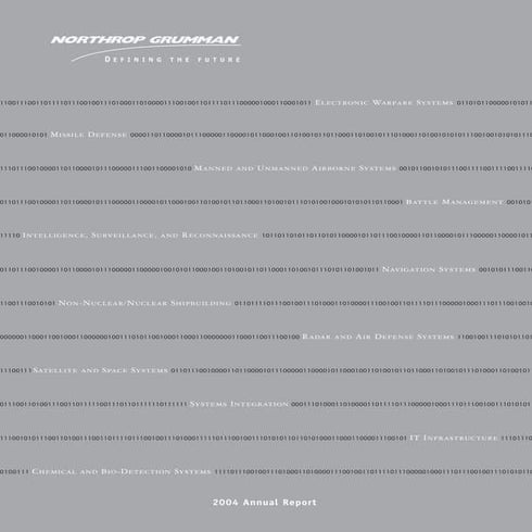 northrop grumman Annual Report 2004 | PDF