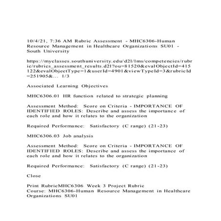 10421, 736 AM Rubric Assessment - MHC6306-Human Resource Ma | DOCX