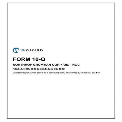 northrop grumman 10-k2007 2nd | PDF