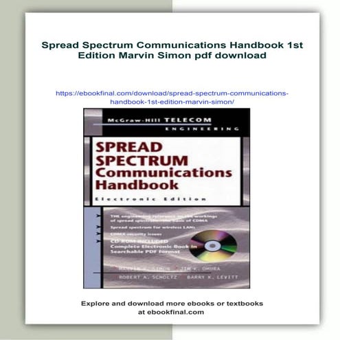 Spread Spectrum Communications Handbook 1st Edition Marvin Simon | PDF