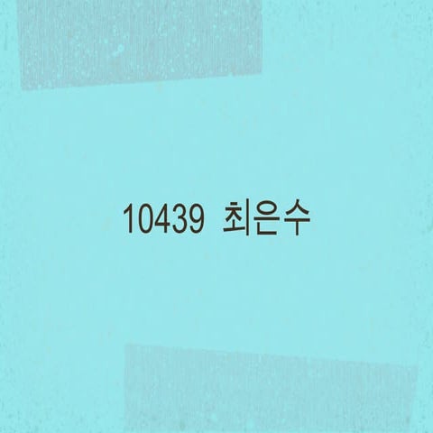 10439 최은수-수행평가 | PPT