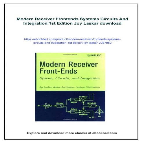 Modern Receiver Frontends Systems Circuits And Integration 1st Edition ...
