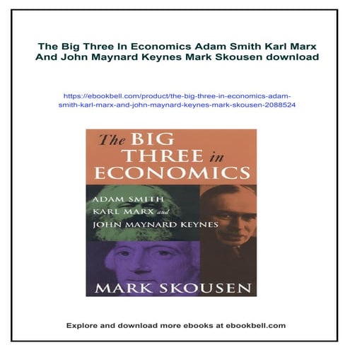 The Big Three In Economics Adam Smith Karl Marx And John Maynard Keynes ...