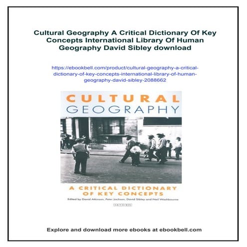 Cultural Geography A Critical Dictionary Of Key Concepts International ...