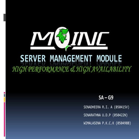 MOINC Server Manager | PDF