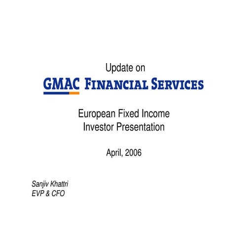 Services AFSA Finance Industry Conference for European Fixed Income ...