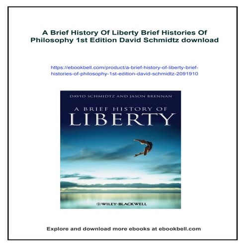 A Brief History Of Liberty Brief Histories Of Philosophy 1st Edition ...