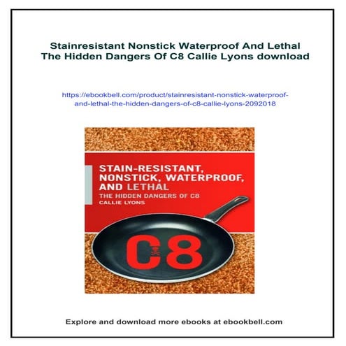 Stainresistant Nonstick Waterproof And Lethal The Hidden Dangers Of C8 ...