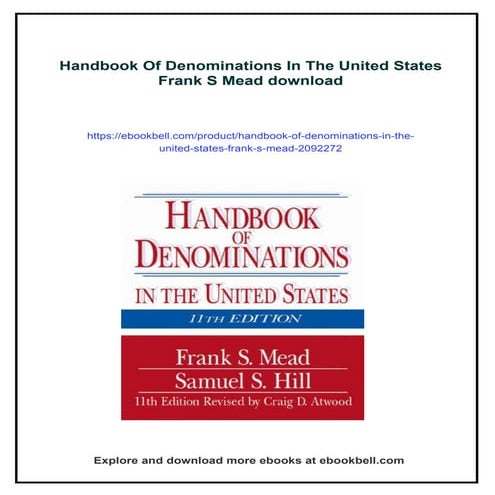 Handbook Of Denominations In The United States Frank S Mead | PDF