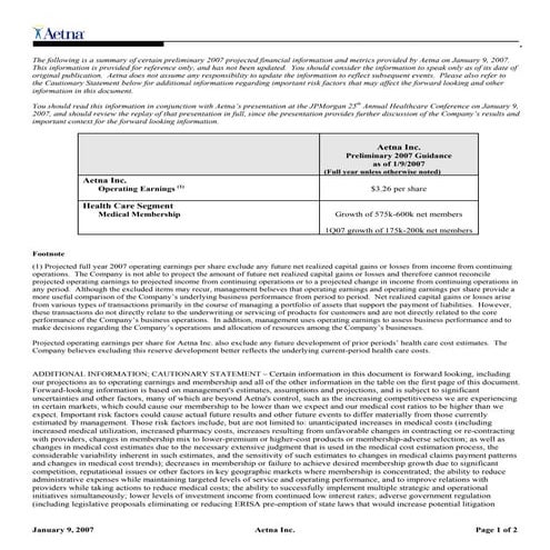 CVS Aetna "Revolutionizing Consumer Health Care" | PDF