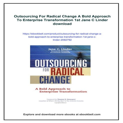 Outsourcing For Radical Change A Bold Approach To Enterprise ...