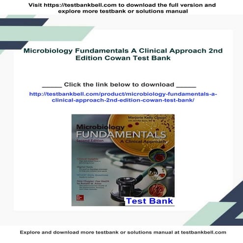 Microbiology Fundamentals A Clinical Approach 2nd Edition Cowan Test ...