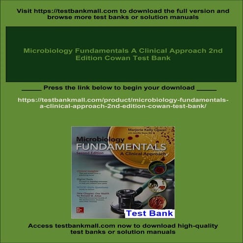 Microbiology Fundamentals A Clinical Approach 2nd Edition Cowan Test ...