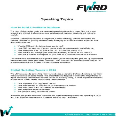 Short Presentation Topics | PDF