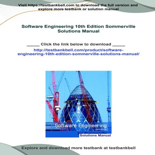 Download Software Engineering 10th Edition Sommerville Solutions Manual ...