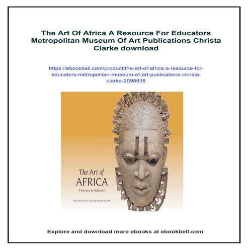 The Art Of Africa A Resource For Educators Metropolitan Museum Of Art ...