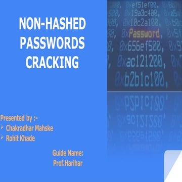 cpp non-hash pass craker capstone project msbte campus | PPT