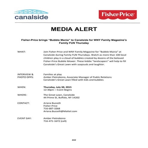 Bubble Mania Media Alert | PDF