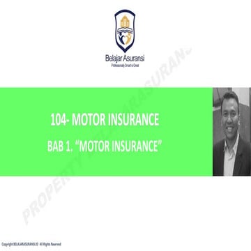 104 MODUL AAMAI Bab PERTAMA MOTOR INSURANCE | PDF
