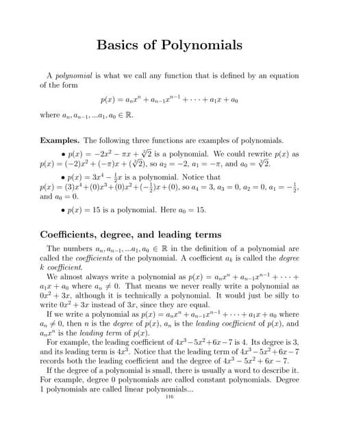 Polynomial function | PPTX
