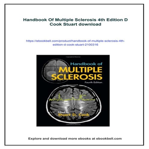 Handbook Of Multiple Sclerosis 4th Edition D Cook Stuart | PDF