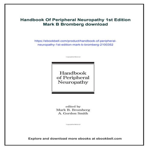 Handbook Of Peripheral Neuropathy 1st Edition Mark B Bromberg | PDF