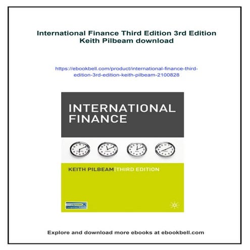 International Finance Third Edition 3rd Edition Keith Pilbeam | PDF