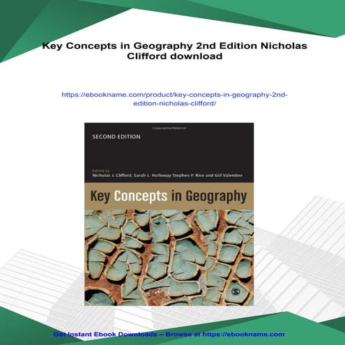 Key Concepts in Geography 2nd Edition Nicholas Clifford | PDF