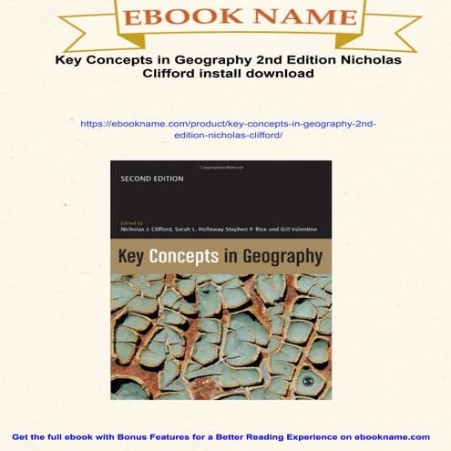 Key Concepts in Geography 2nd Edition Nicholas Clifford | PDF