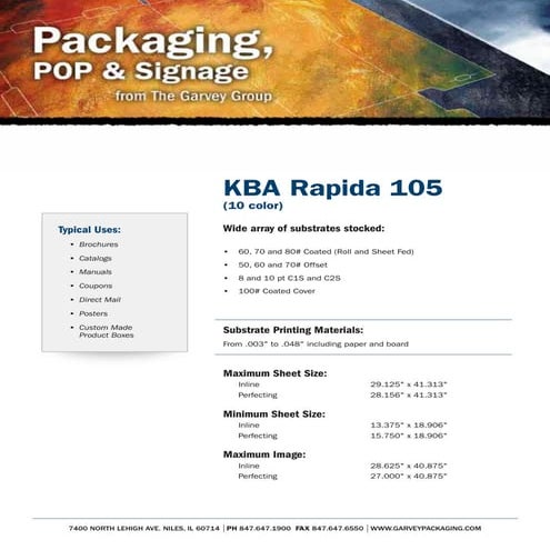 KBA Rapida 105 10c | PDF
