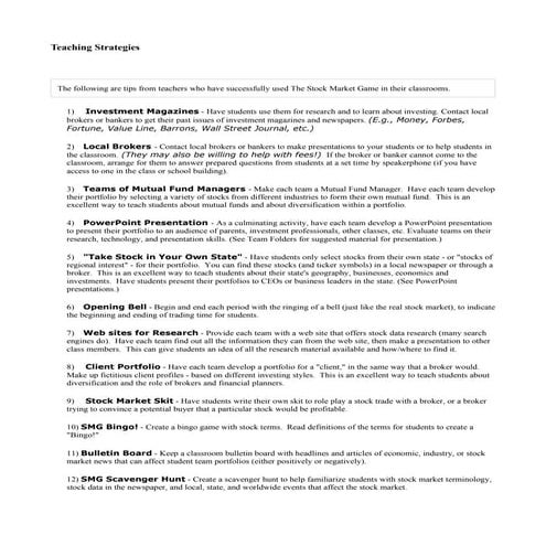 Teaching Strategies | DOC