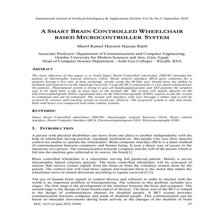 A SMART BRAIN CONTROLLED WHEELCHAIR BASED MICROCONTROLLER SYSTEM | PDF ...