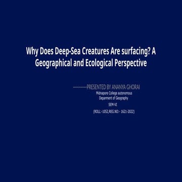 Deep marine life and their evalution and movement | PPT