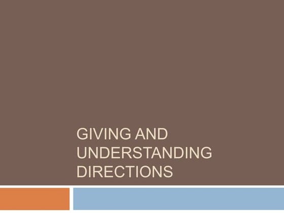 Asking for and Giving Directions | PPT