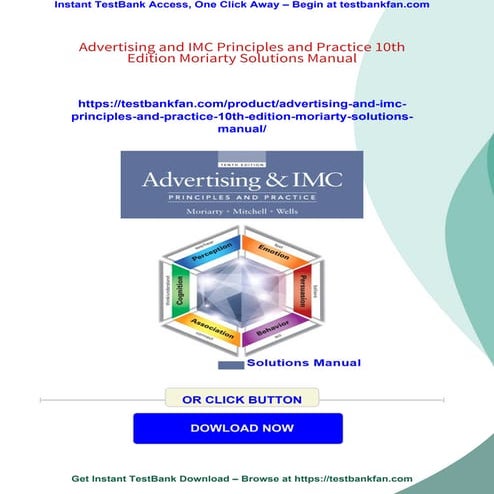 Advertising and IMC Principles and Practice 10th Edition Moriarty ...