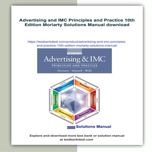 Advertising and IMC Principles and Practice 10th Edition Moriarty ...