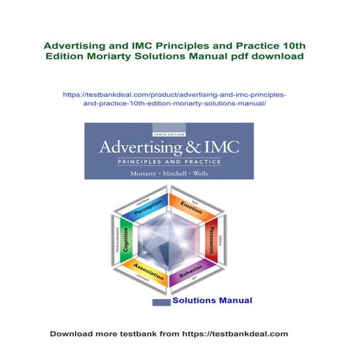 Advertising and IMC Principles and Practice 10th Edition Moriarty ...