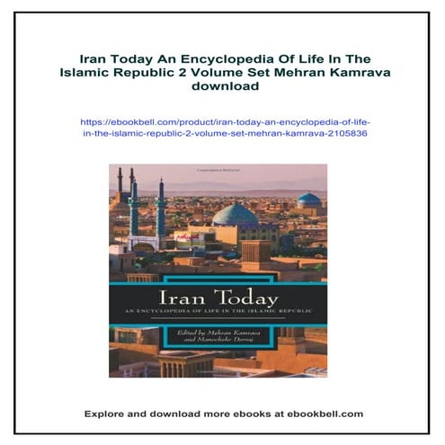 Iran Today An Encyclopedia Of Life In The Islamic Republic 2 Volume Set ...